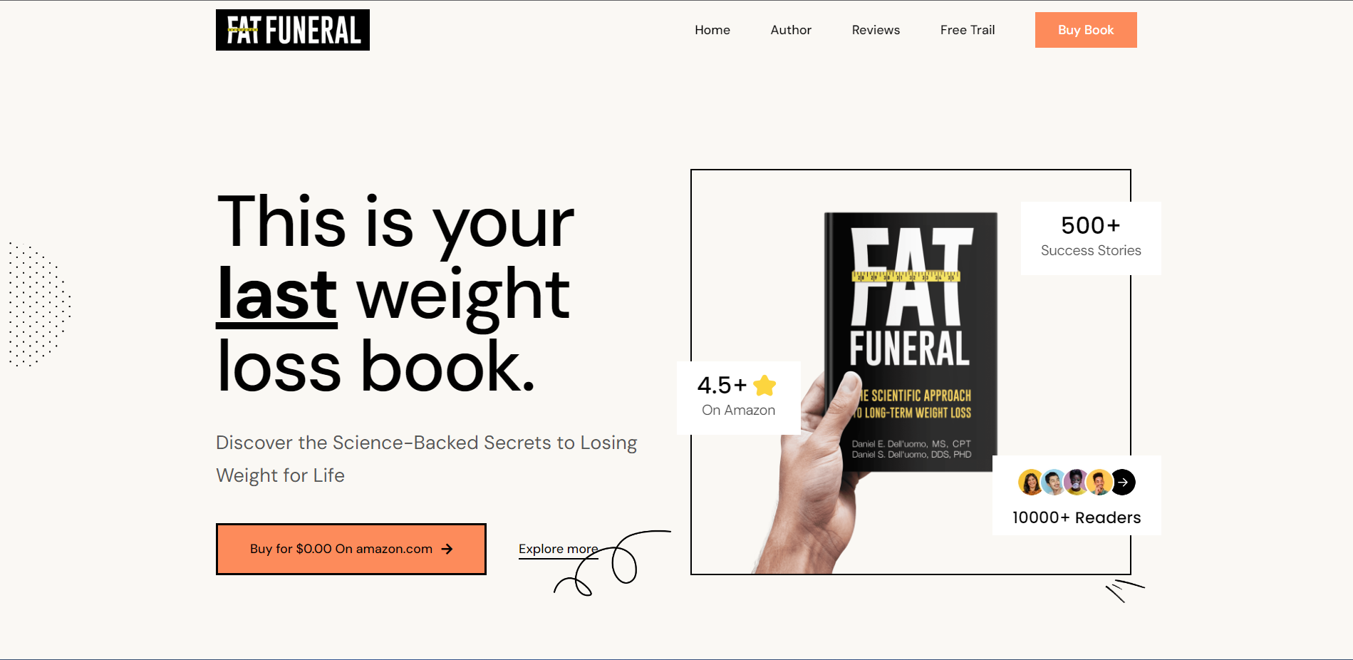 Fat Funeral Book Landing Page - Fat Funeral